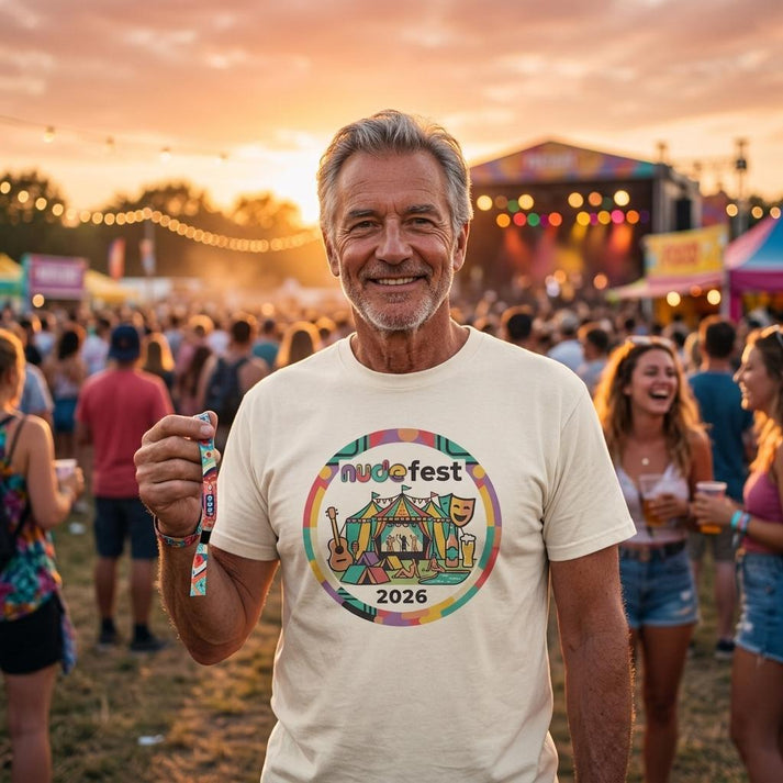 Nudefest 2026 T-Shirt - Limited Edition – Ironic Clothing